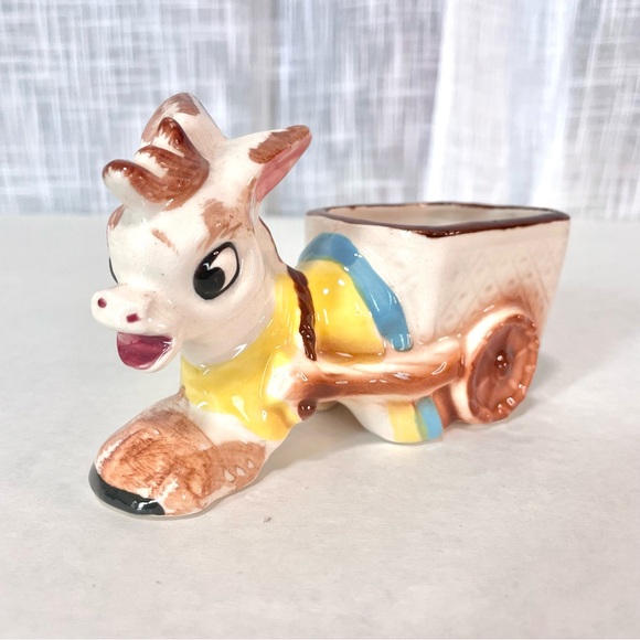 Made in Japan | Accents | Vintage Japan Ceramic Donkey Pulling Cart ...